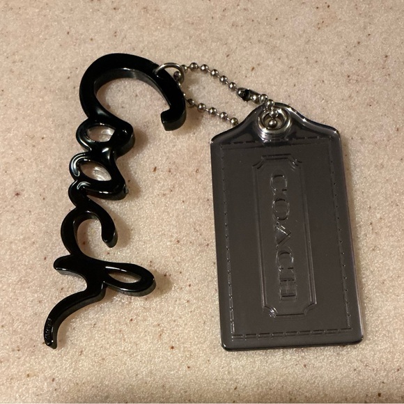 Coach | Accessories | Coach Black And Silver Tag | Poshmark